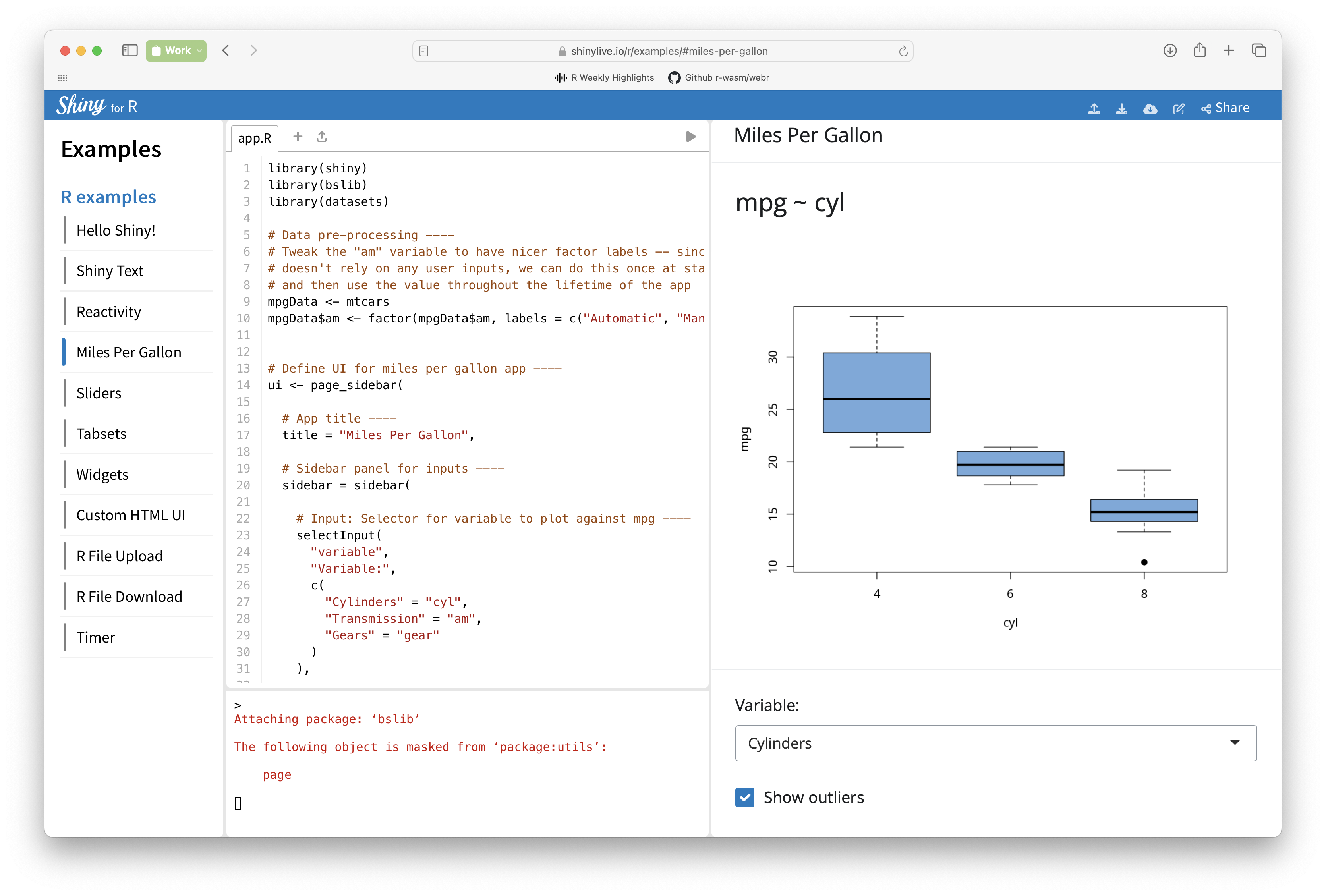 WebR/Shinylive Overview